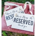 Ritzy Rose Reserved Row Signs Set of 2 Wedding Chair Seat Banners ...