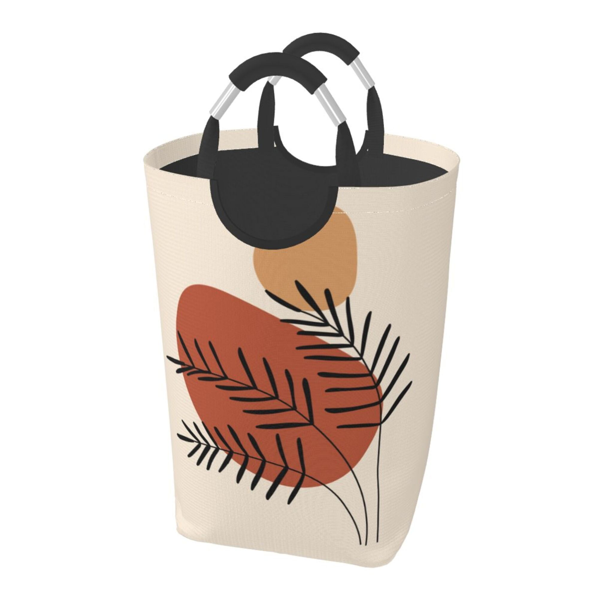 TEQUAN 50L Large Rectangular Laundry Hamper with Aluminum Handles, Boho ...