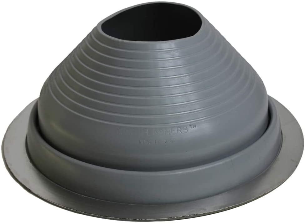 Flashers #7 Grey EPDM Flexible Roof Jack Pipe Boot Metal Roofing Pipe ...