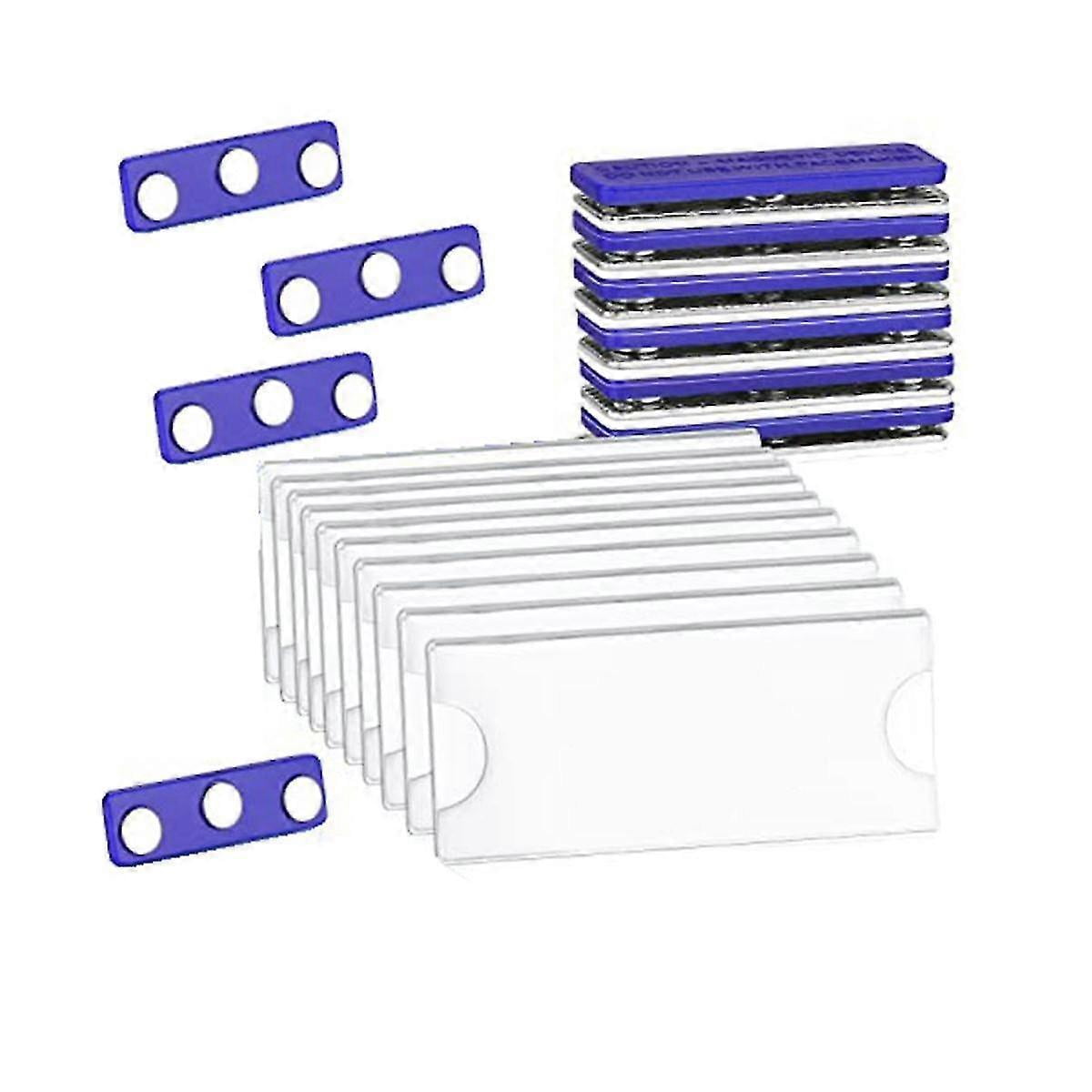 Magnetic Name Tags Kit, Magnetic Badge Holders With 3 Strong Magnets ...