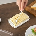 SPRING PARK Butter Box, Rectangle Plastic Butter Keeper with Lid, Space ...