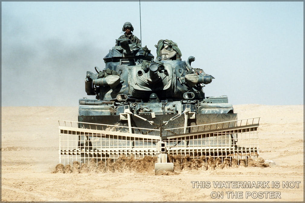 24"x36" Gallery Poster, M-728 COMBAT ENGINEER VEHICLE during Operation ...