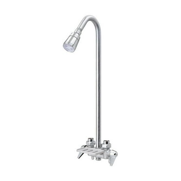 B&K Polished Chrome 2-Handle Kitchen Utility Faucet with Soap Dish, 8 ...