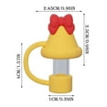 6PCS Christmas Straw Cover Cap for Cup, Silicone Straw Topper for 30&40 ...