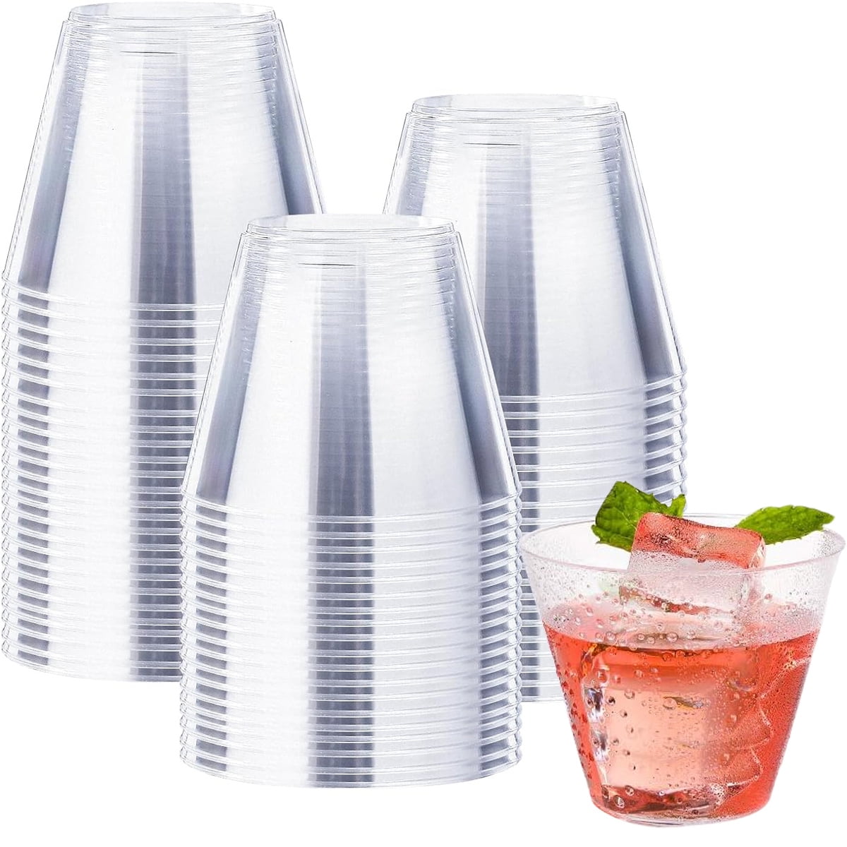 Vasos de plástico transparente [paquete de 100], vasos de plástico ...
