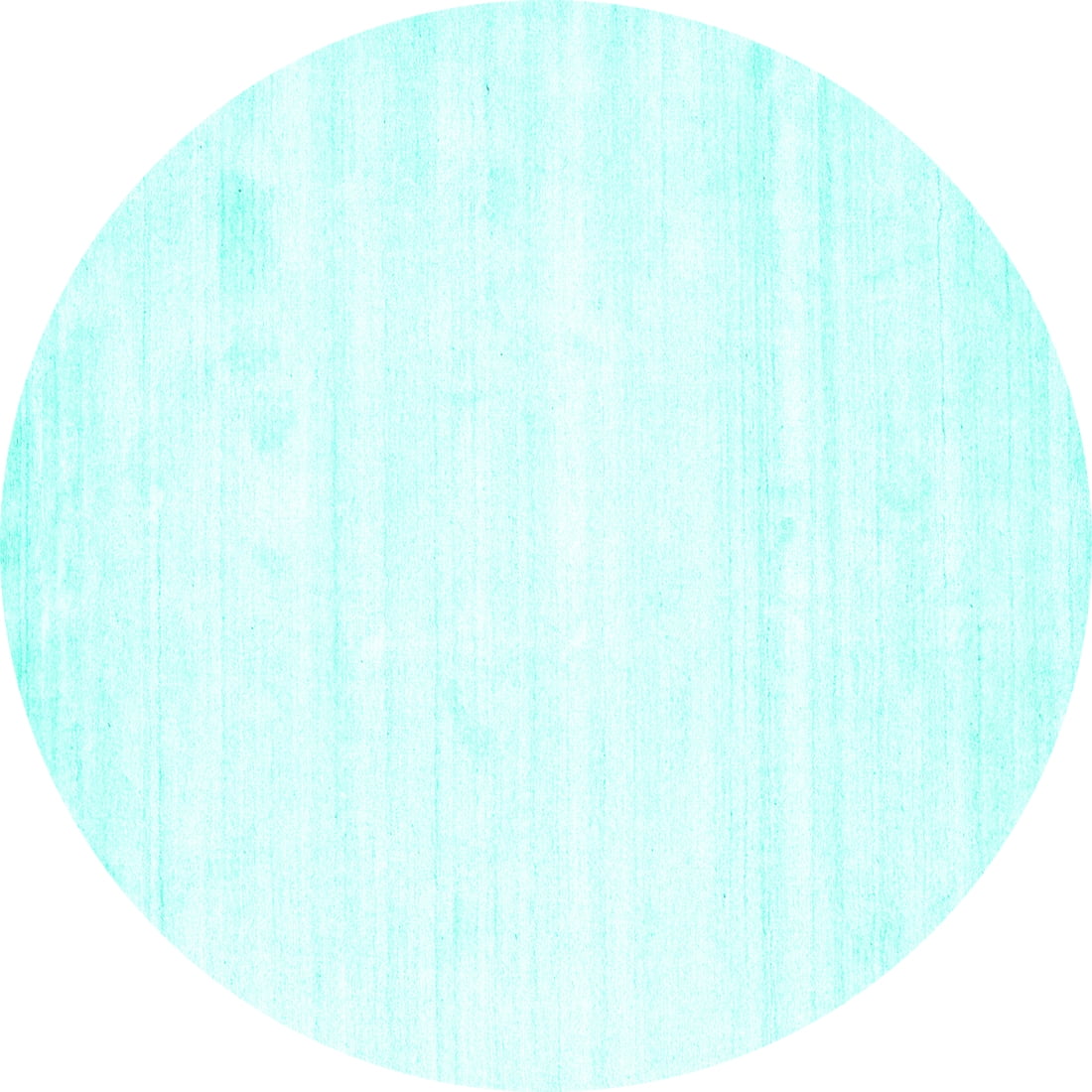 Ahgly Company Indoor Round Solid Turquoise Blue Modern Area Rugs, 3 ...