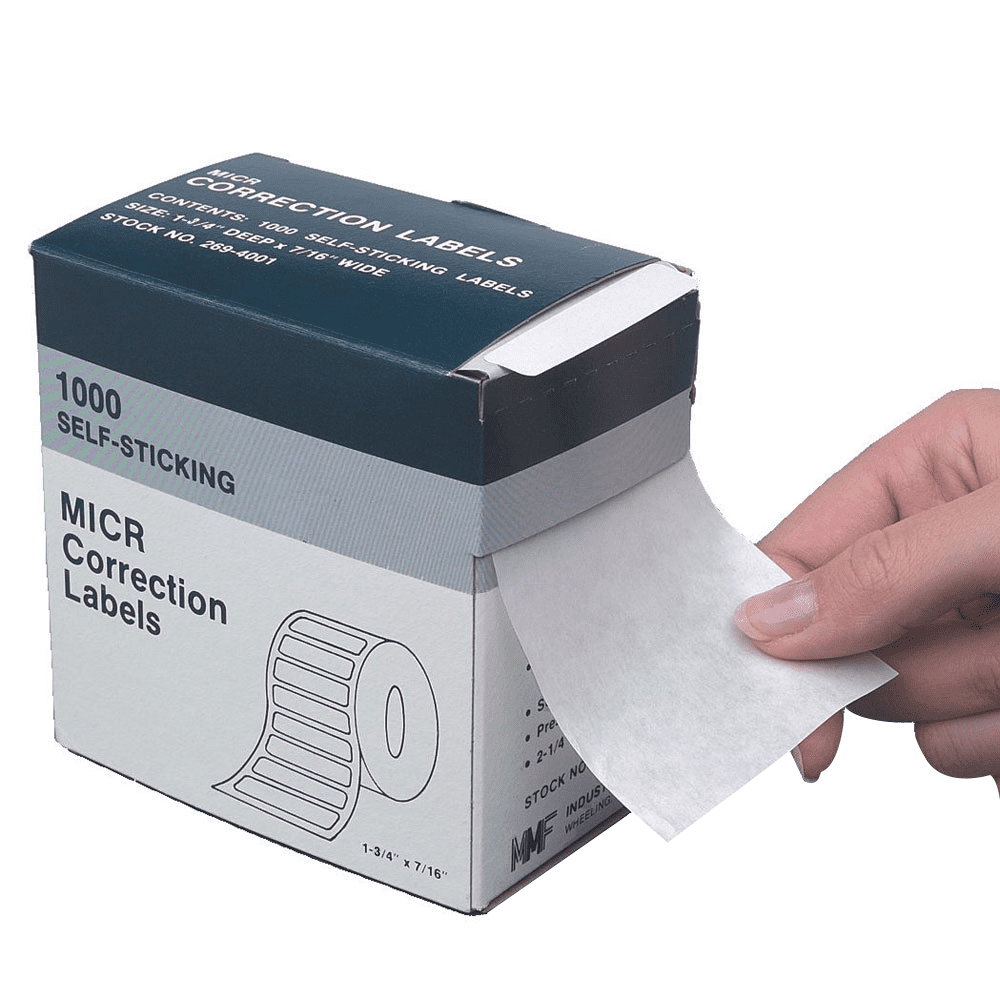 Correction Labels - 4 mil Foil insulation - 1-3/4" x 7/16" - Box of ...
