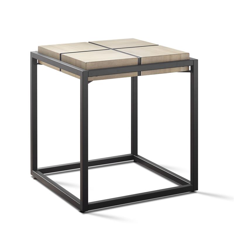 Steve Silver Oaklee Honey and Dark Grey Finish Mixed Media End Table ...