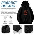 Men's Loose Fit Hoodie with Elephant Graphic & ' SHAME ' Text - Long ...