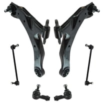 TRQ 6 pc Steering & Suspension Kit Control Arms w/ Ball Joints Tie Rod ...