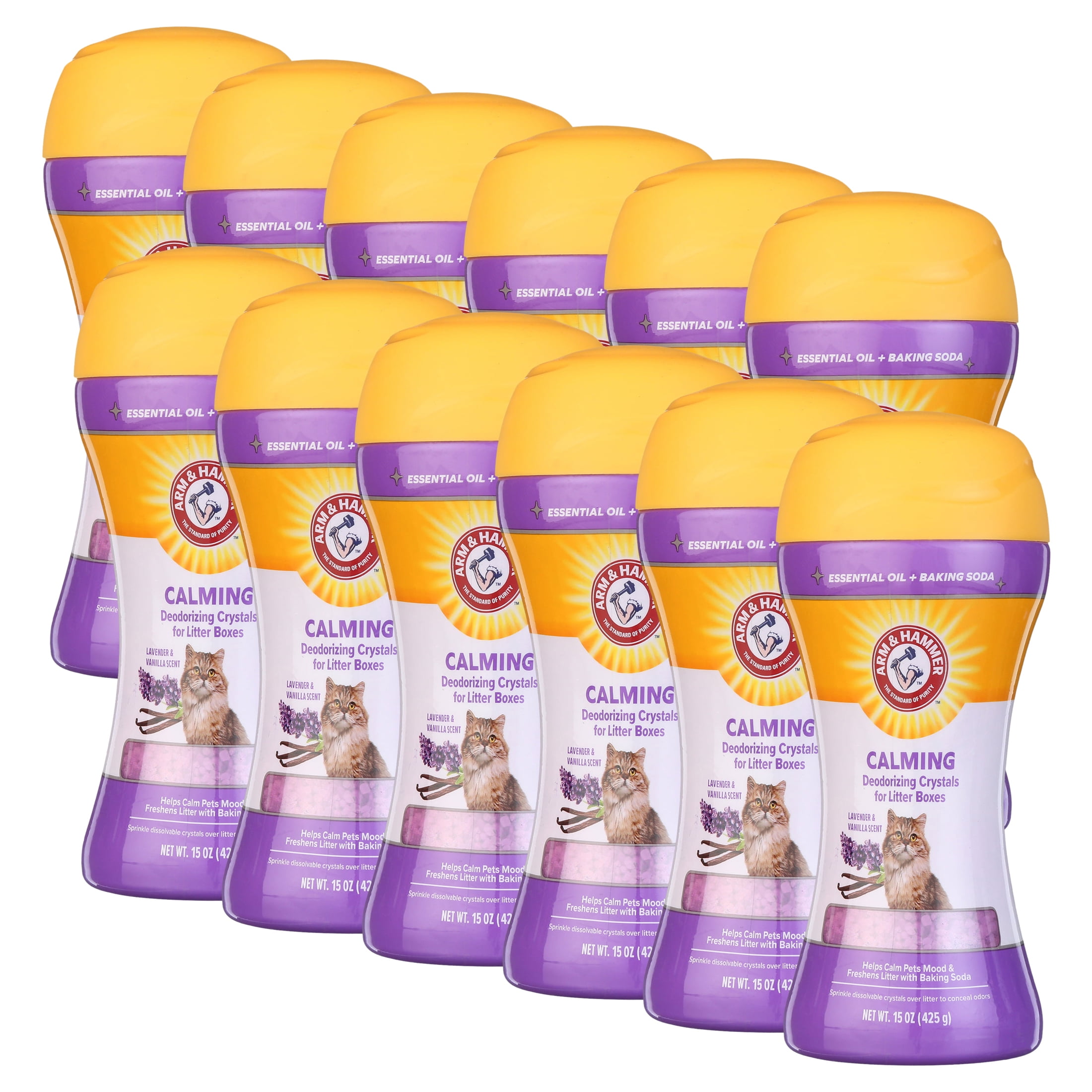 (12 pack) Arm & Hammer Deodorizing Cat Litter Crystals, Lavender ...
