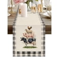 Burlap Table Runner 36 Inches Long, Farmhouse Rooster Sheep Pig Cow Non ...