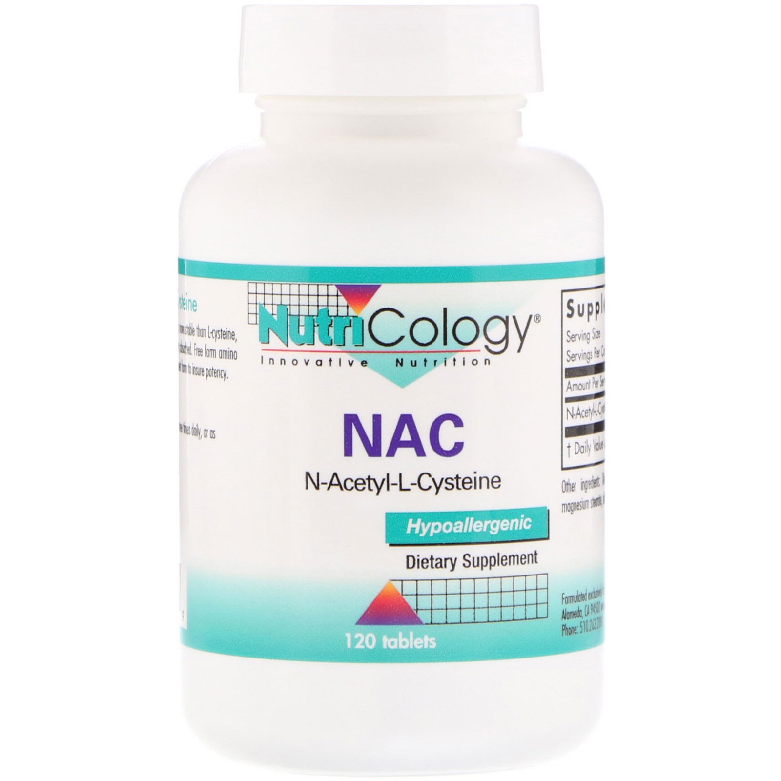 Nutricology NAC N-Acetyl-L-Cysteine 120 Tablets - Walmart.com