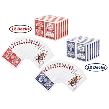 LotFancy 12 Decks Red Playing Cards, Poker Size Standard Index, Plastic ...