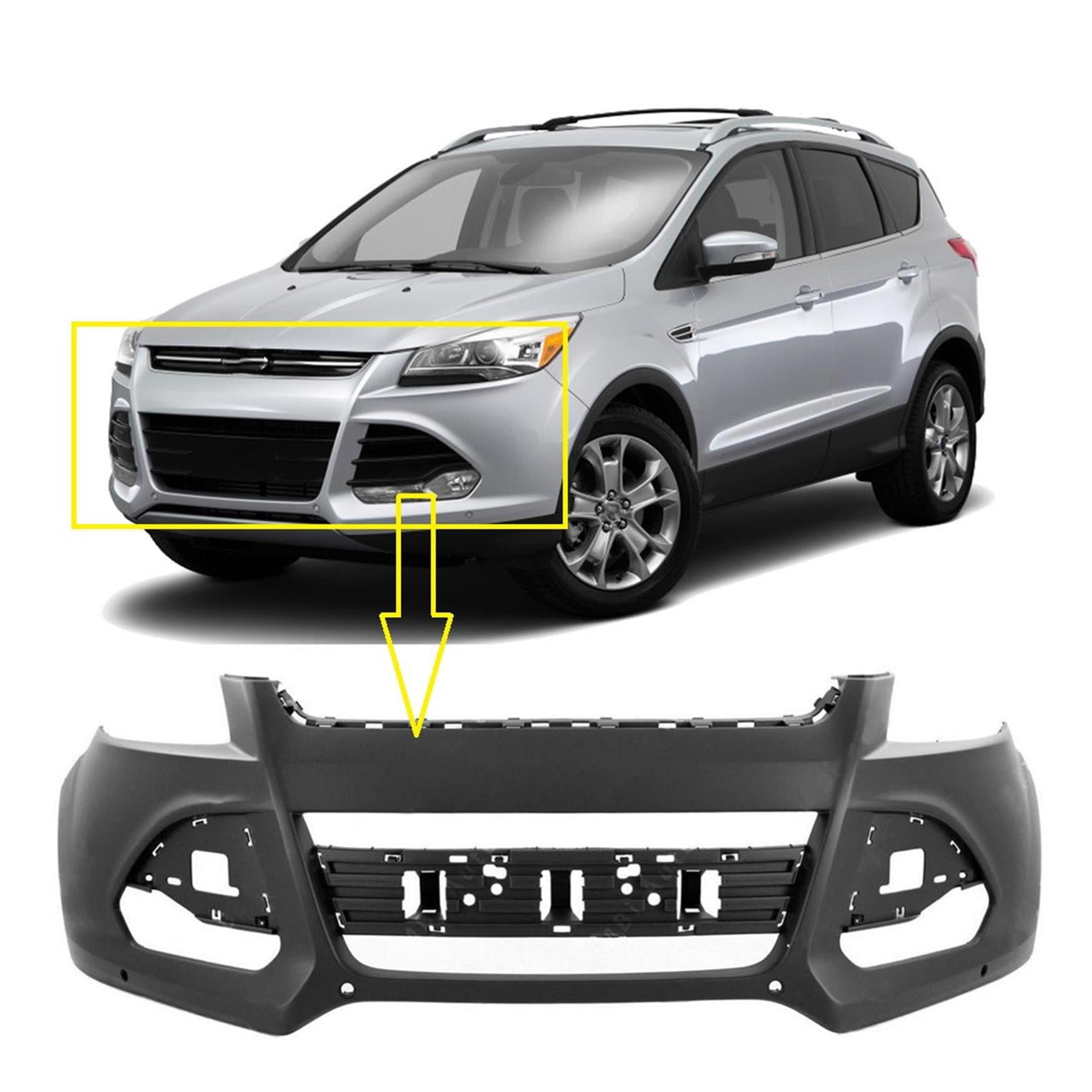 SEBLAFF NEW Primered- Front Bumper Cover Fascia for 2013-2016 Ford ...