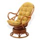 SK New Interiors Java Swivel Rocking Lounge Chair Natural Rattan Wicker ...