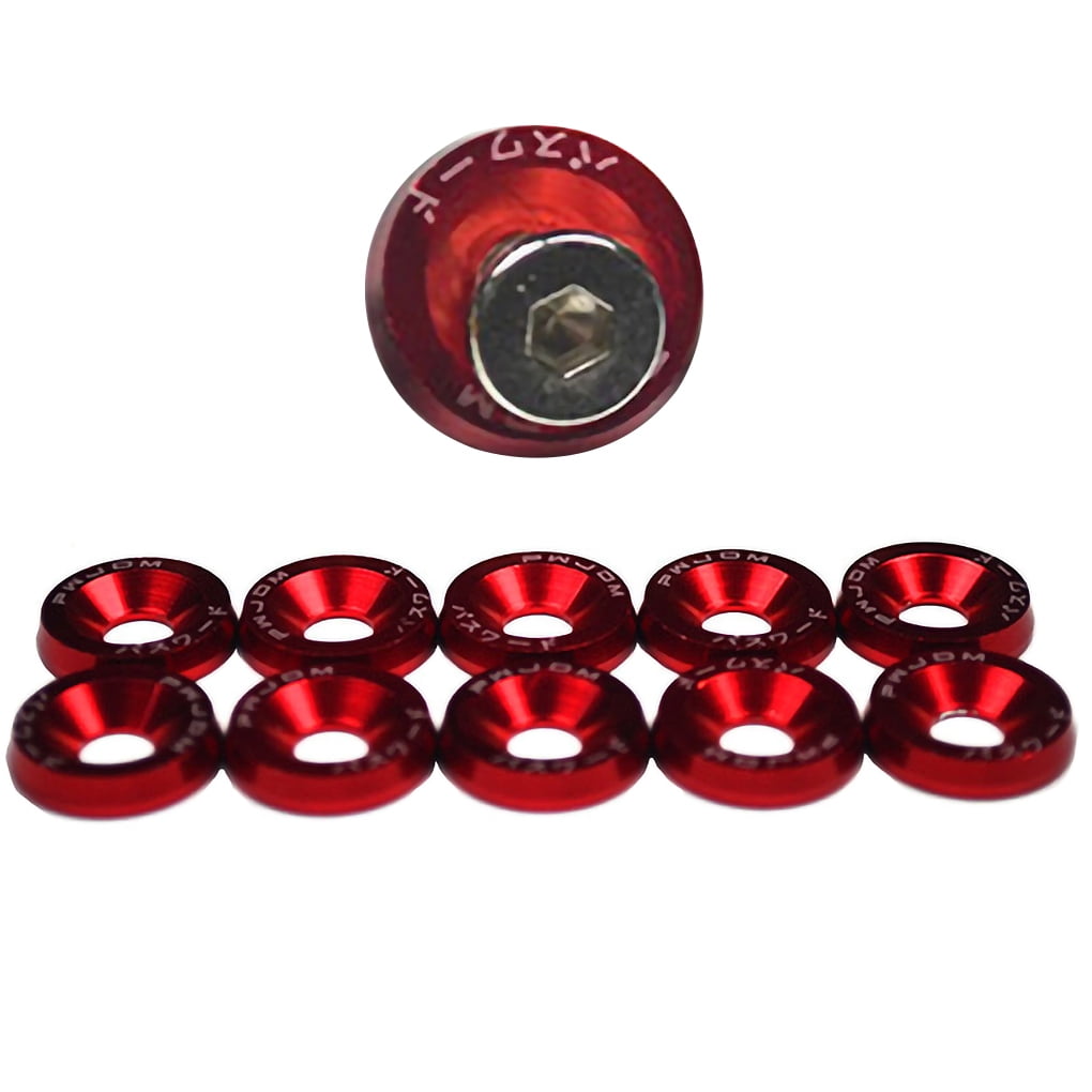 10pcs For M6 JDM Car Bumper Engine Concave Screws Modified Fasteners ...