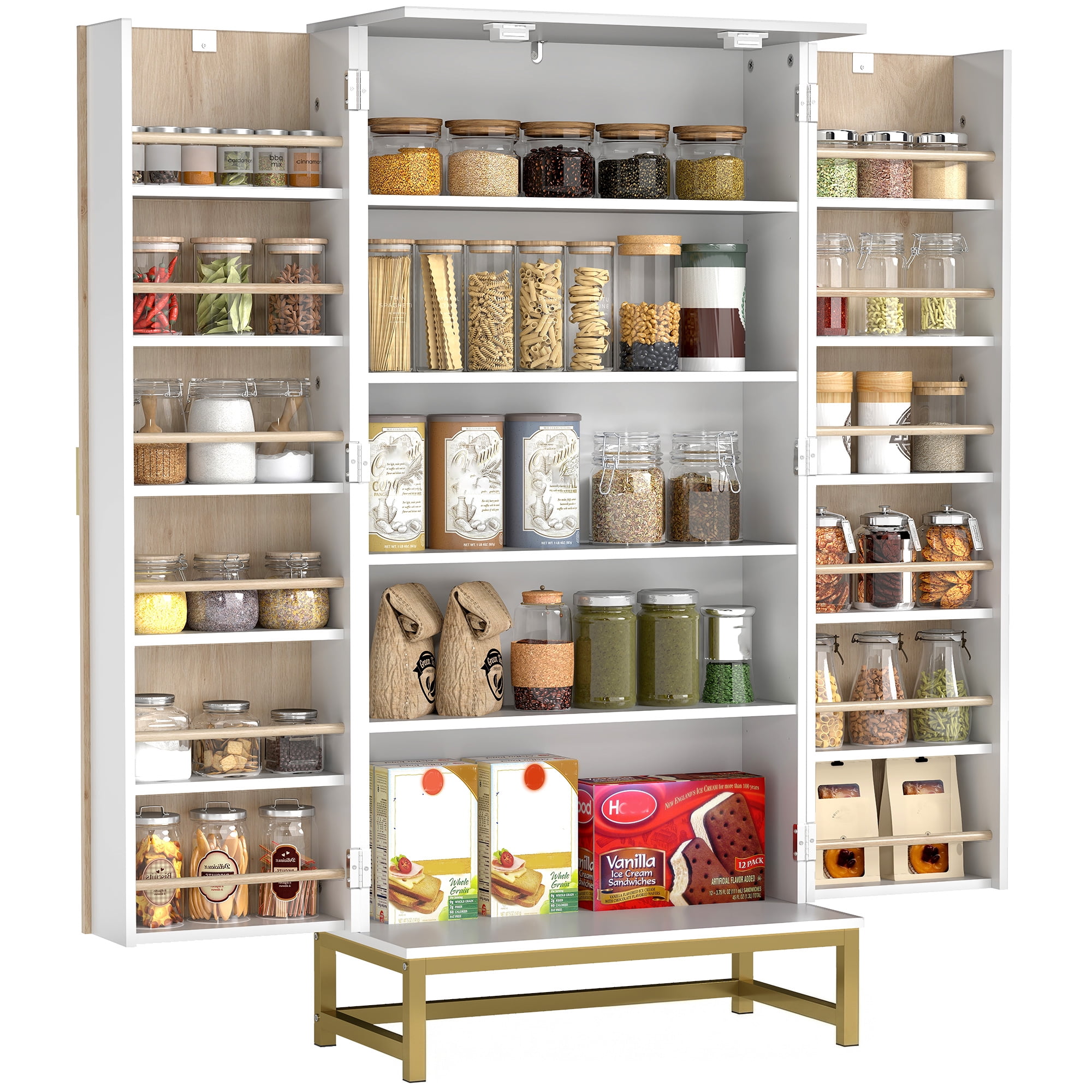 Click here for Homcom 47 Kitchen Pantry Cabinet  Storage Cabinet... prices