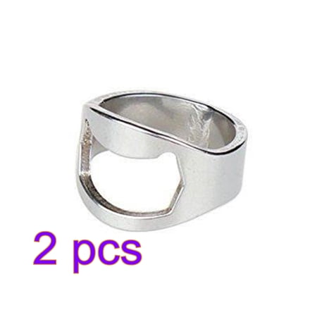 2pcs Finger Ring Pull Stainless Steel Wine Champagne Beer Water ...