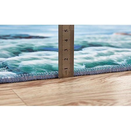 Ocean Floor Mat Pattern Gravelly Bottom Wavy Surface Tropical Seascape ...