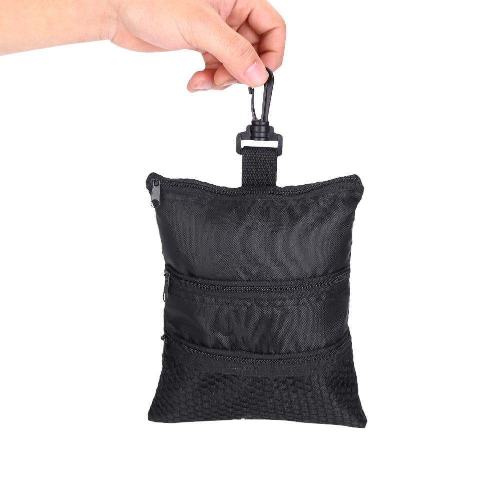 Kritne Black Multi-Pocket Zipper Golf Ball Tee Handbag Portable Golf ...