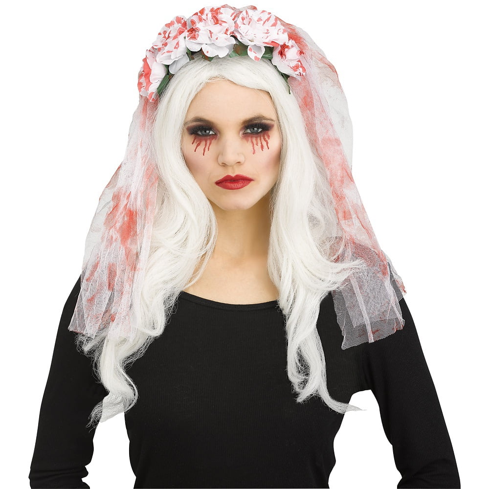 Bloody Horror Bridal Veil Adult Costume Accessory - Walmart.com