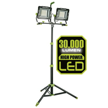 PowerSmith 7,000 Lumen Portable LED Work Light with Metal Stand and ...
