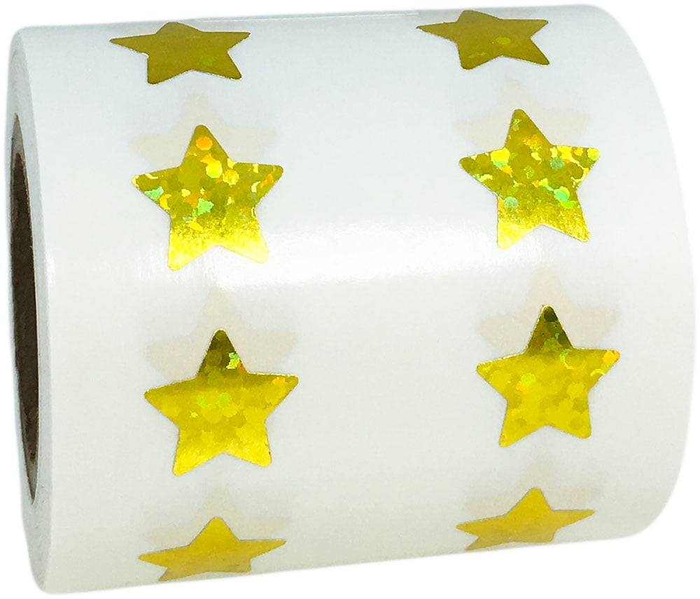 Gold Metallic Sparkle Star Shape Stickers | 0.5 inch 1,000 Pack ...