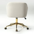 WestinTrends Swivel Vanity Office Chair with Wheels, Ivory - Walmart.com