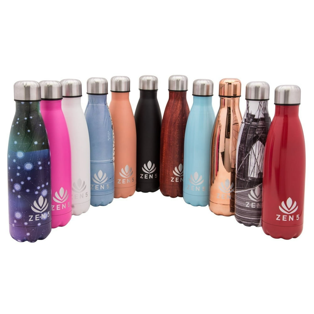 Zen 5 Water Bottle-3 Pack-Copper/Matte Black/White Matte - Walmart.com ...