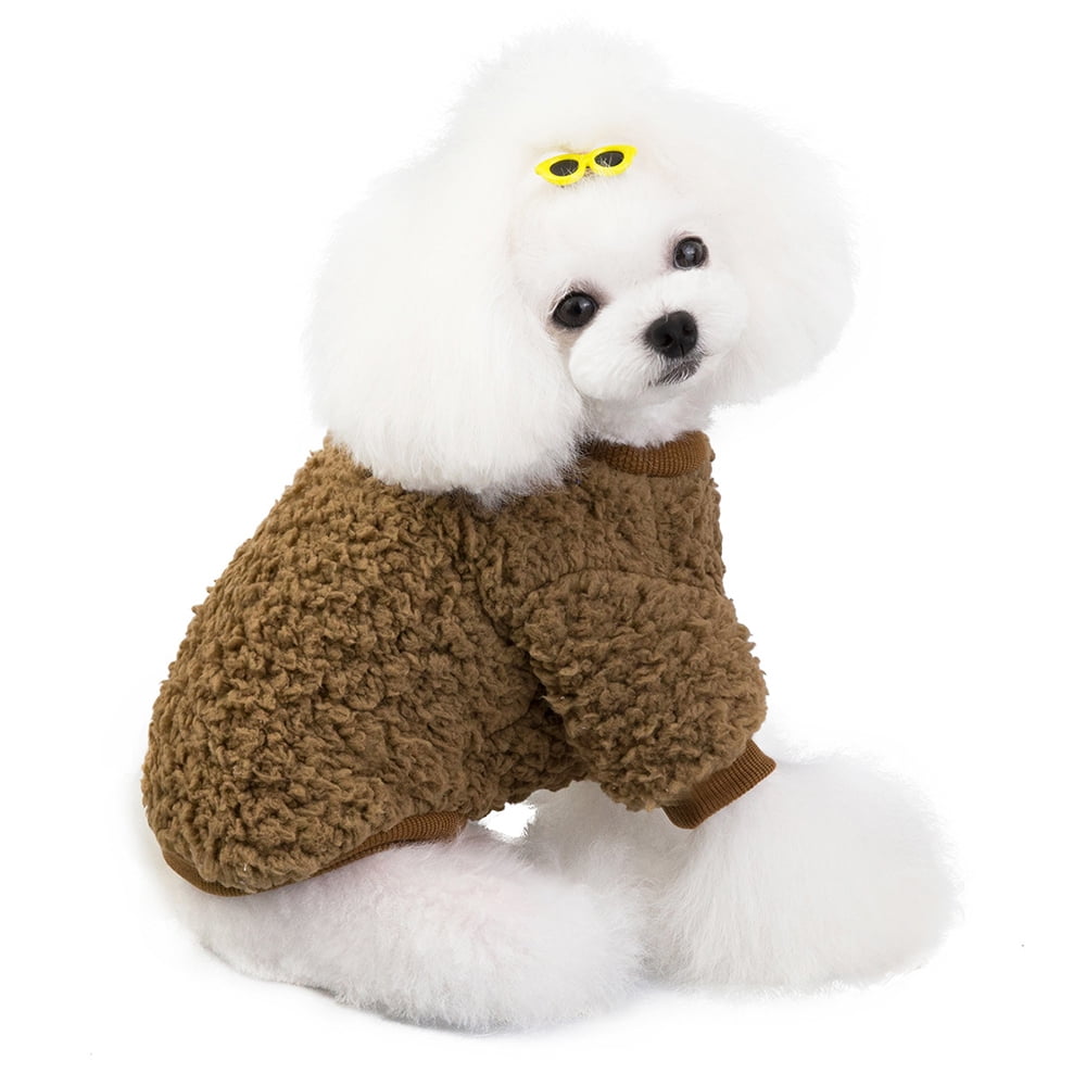 Dog Sweater for Small Dog Girl Boy, Winter Warm Fluffy Solid Dog ...