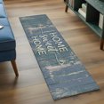 Area Rug 2x6ft Rustic Wood Grain Sweet Home Text Area Rugs Washable Low ...