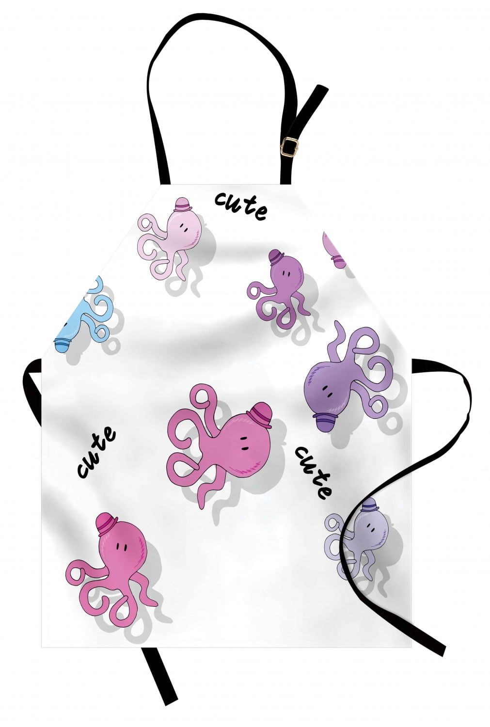 Teen Girls Apron Octopus Pattern Colorful Cute Drop Shadow Cartoon ...
