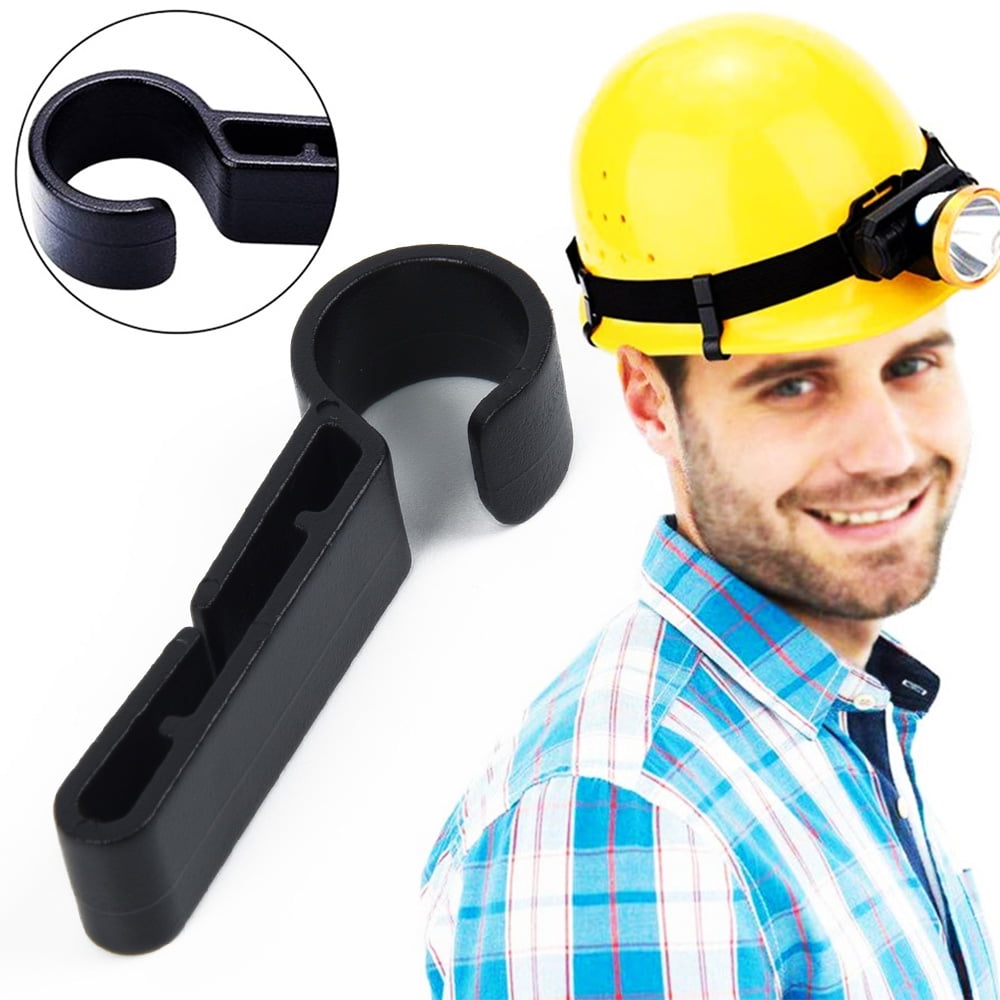 Elbourn 1-Pack Hard Hat Buckle Helmet Clip For Headlights, Headlight ...