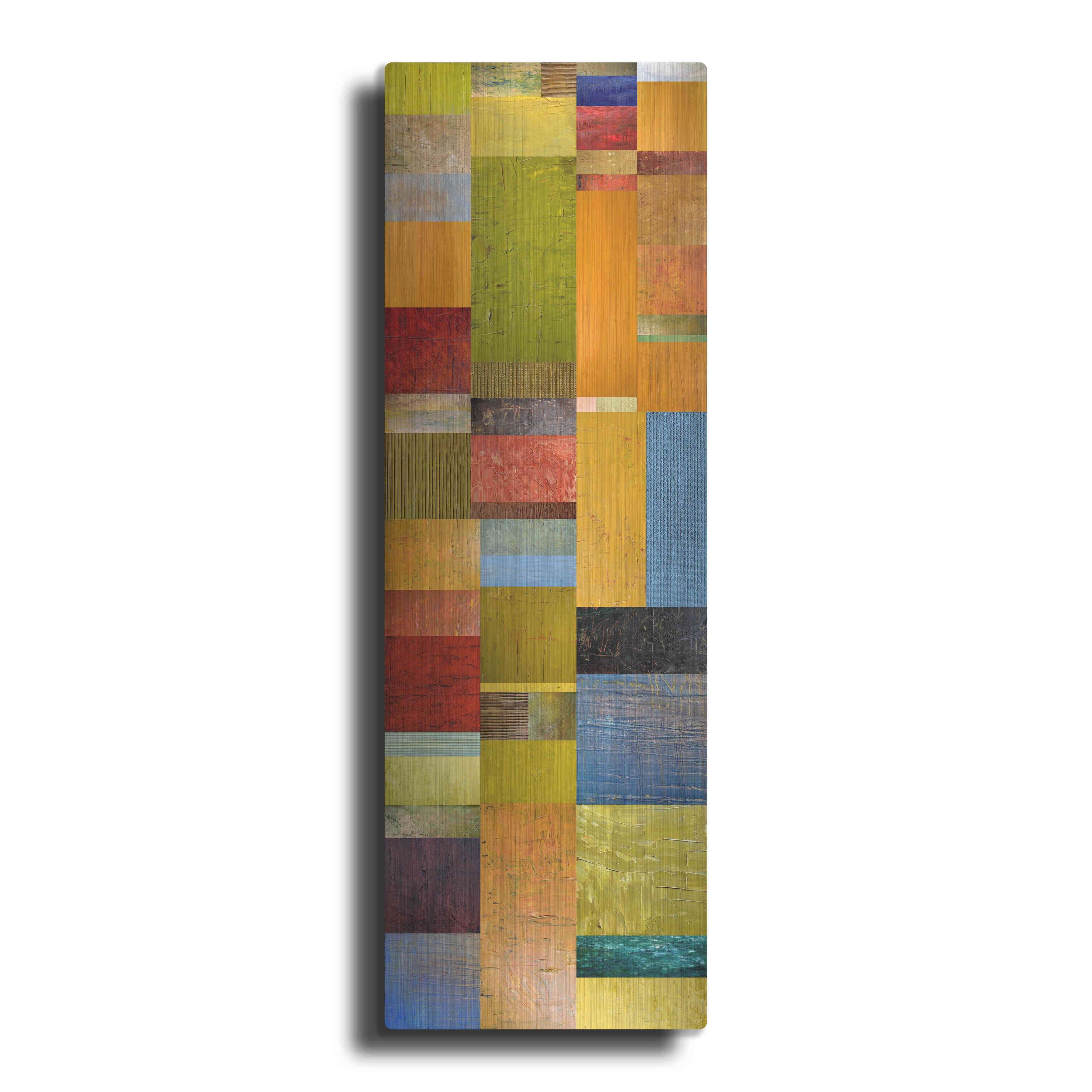 Luxe Metal Art 'Color Panels with Green Grass' by Michelle Calkins ...