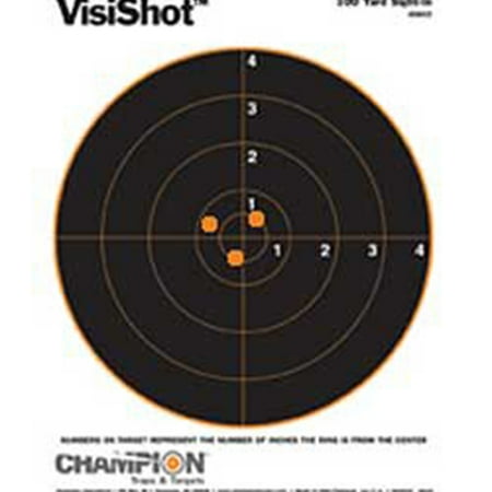 Champion Traps and Targets VisiColor Target, 8" Bullseye, 10pk ...