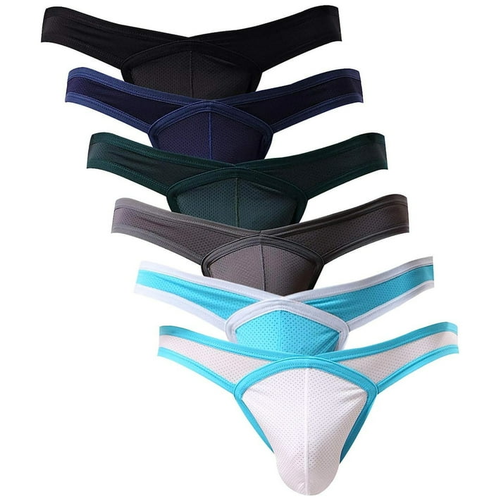 Yuyangdpb Mens Briefs Seamless Underwear Low Rise Bikini 6pack Xl