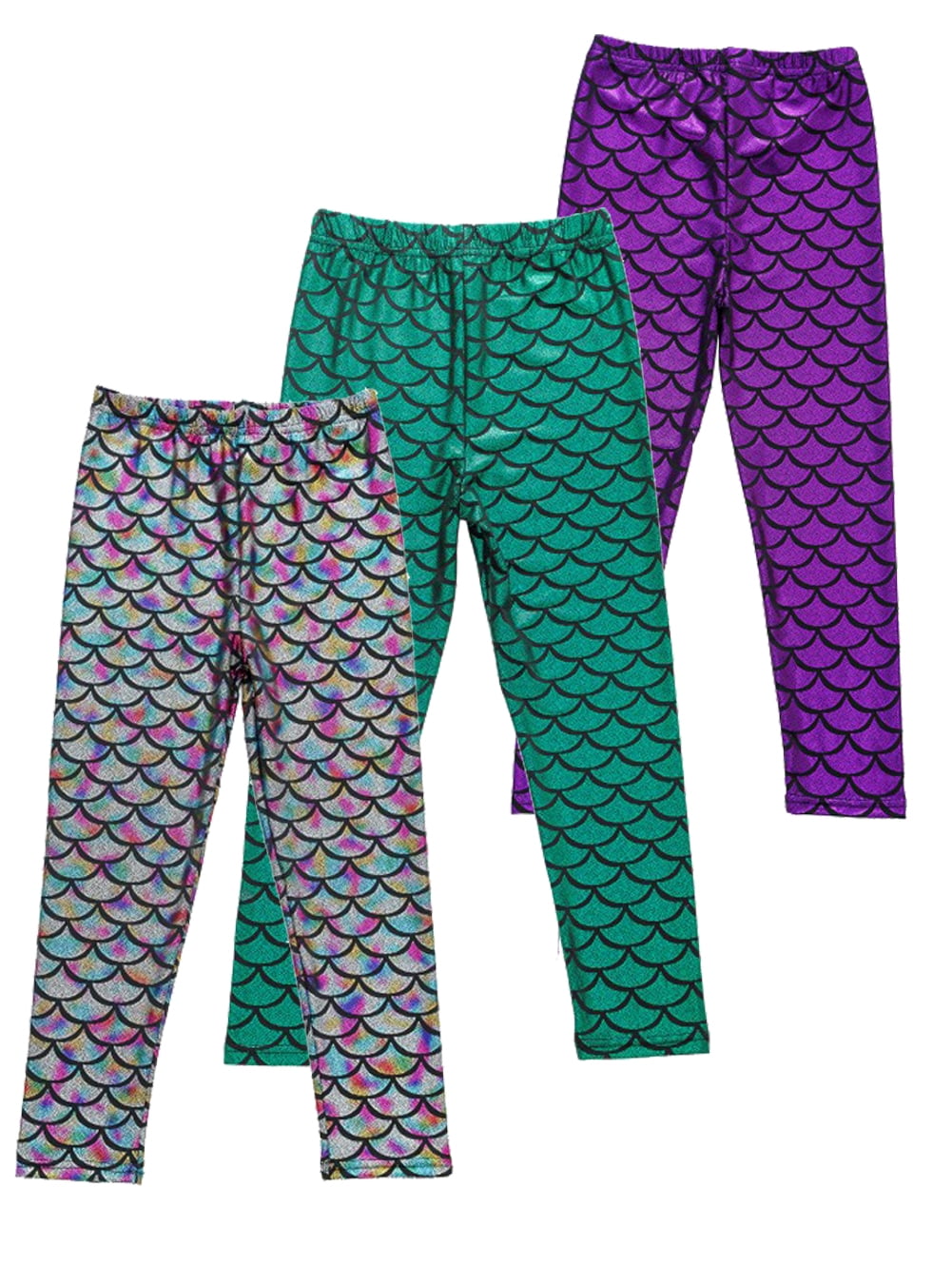 GYRATEDREAM 3-10Y Girls Leggings Gymnastics Kids Girls Mermaid Scale ...