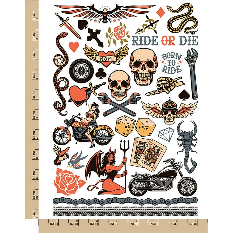 Old School Biker Tattoo