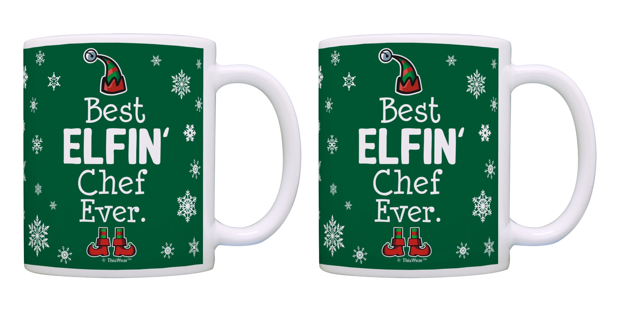 ThisWear Best Chef Gifts Best Elfin Chef Ever Mugs Christmas Chef Set ...
