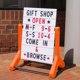 Excello Global Products Swinging Changeable Message Sidewalk Sign ...