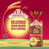 Arnold Small Slice Whole Wheat Bread, 18 oz, Wheat Bread, Bag - Walmart.com