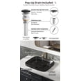 17"W x 15"D Matte Black Semi-Recessed Rectangular Vessel Sink, with ...