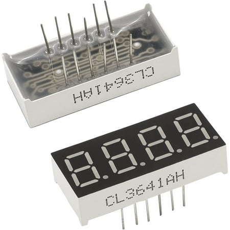 Othmro 2pcs Common Cathode Display Digital Tube 4 Bit 7 Segment Black ...