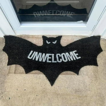 Decorative Halloween Welcome Mat, Trick & Treat, Natural Coco Coir Mats ...