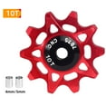 10T 16T Wheel Aluminum Alloy Pulley Porcelain Ball Bearing System Black ...