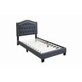 LHYY 1pc Twin Bed Button Tufted Headboard Middle Support Legs Charcoal ...