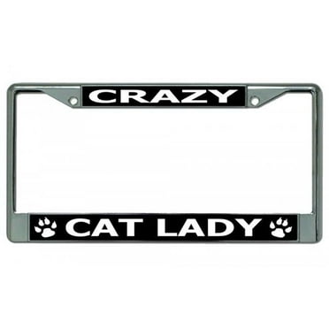 Crazy Cat Lady License Plate Tag Frame, Multiple Colors - Walmart.com