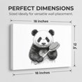 XaaKee Canvas Art Prints Panda Cub And Otter Bathroom Animal Black And ...