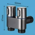 JINGT G1/2 1 in two out double control washing machine faucet toilet ...